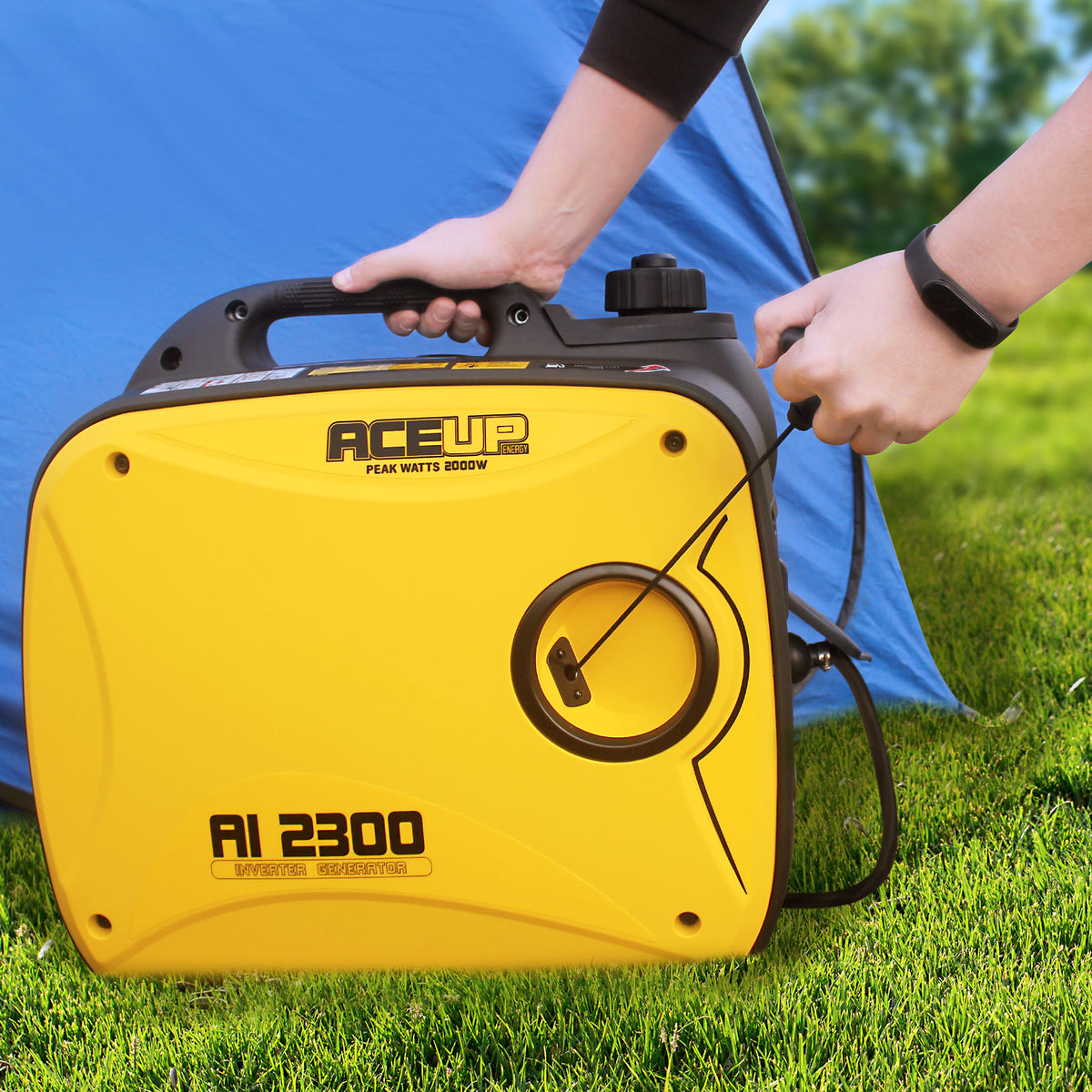 Aceup Energy 2300 Watt Portable Inverter Generator, Super Quiet Gas Ge ...