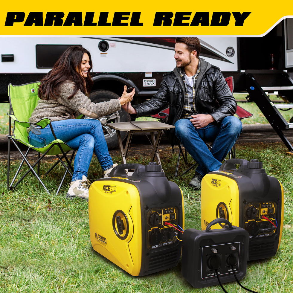 Aceup Energy 2300 Watt Portable Inverter Generator, Super Quiet Gas Ge ...