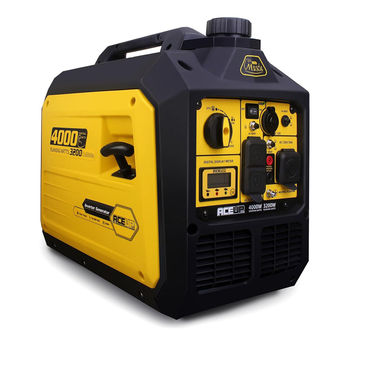 Aceup Energy 4000 Watt Portable Inverter Generator, Quiet Gas Powered ...