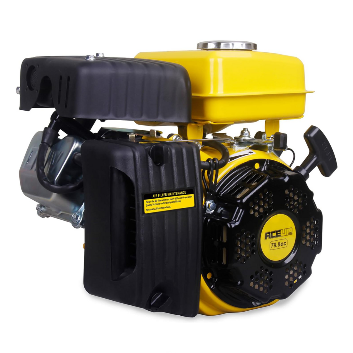 Aceup Energy 2.1HP 79.8cc Small Gas Engine Horizontal Shaft with 4 Str ...