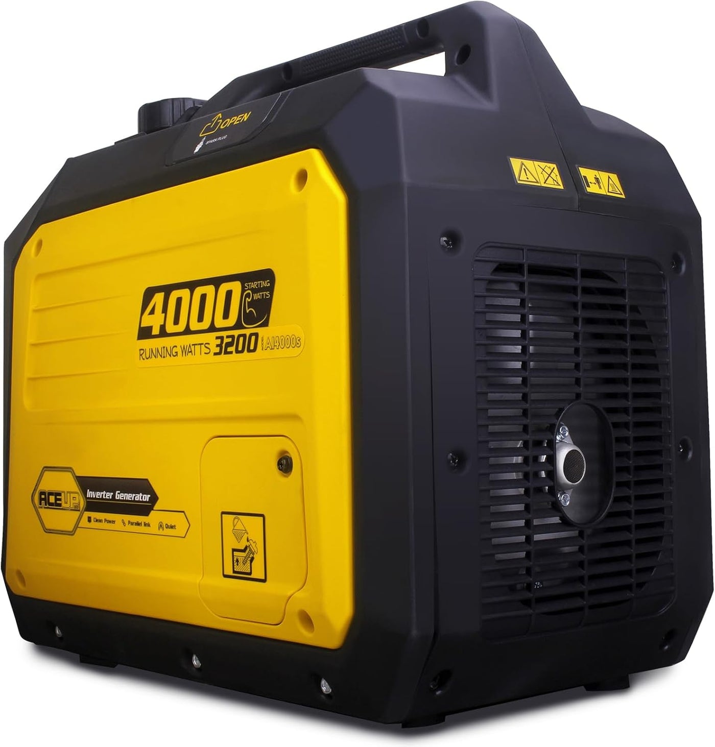 Aceup Energy 4000 Watt Portable Inverter Generator, Quiet Gas Powered ...