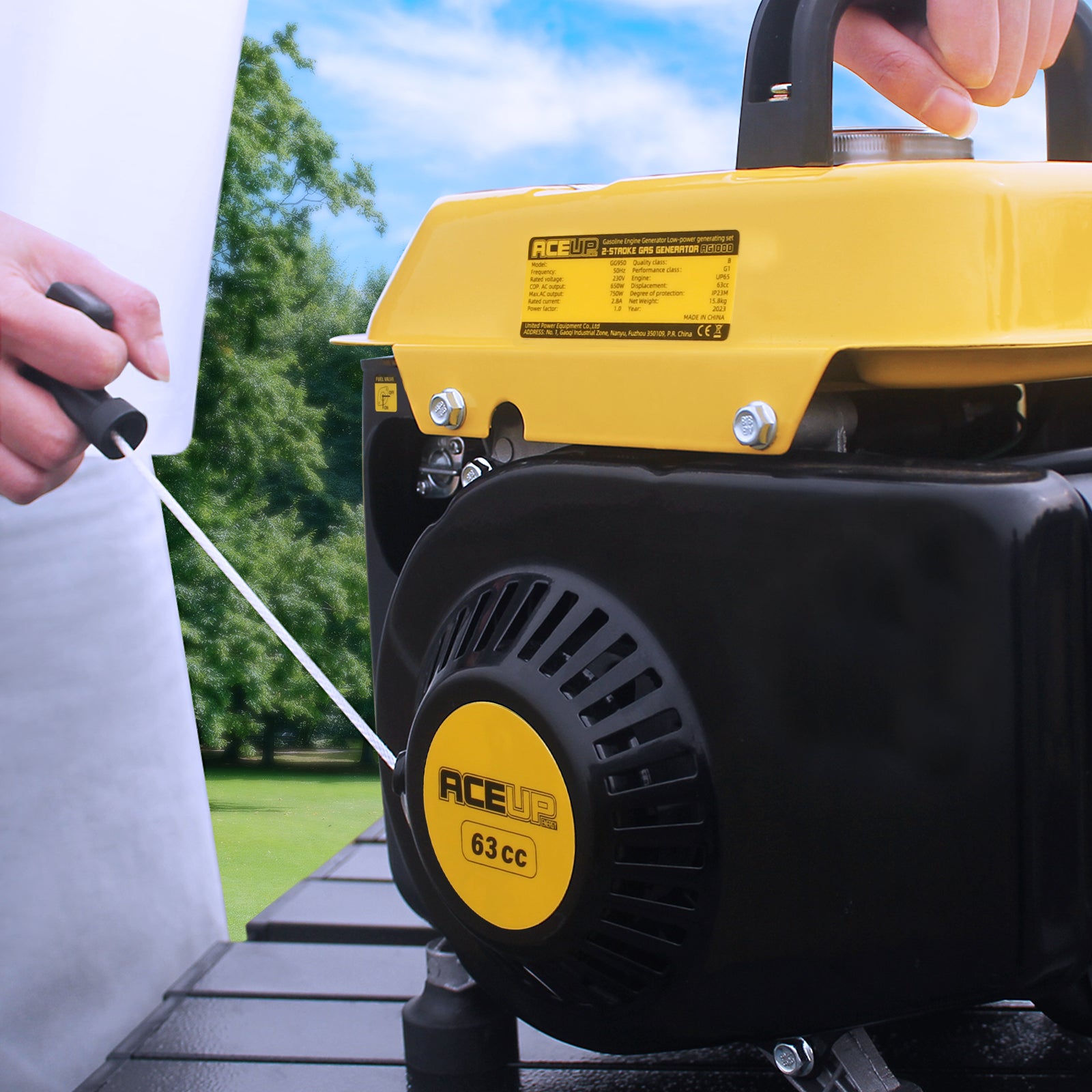 1000 Watts Gas Powered Portable Generator for Home Use - Aceup Energy ...