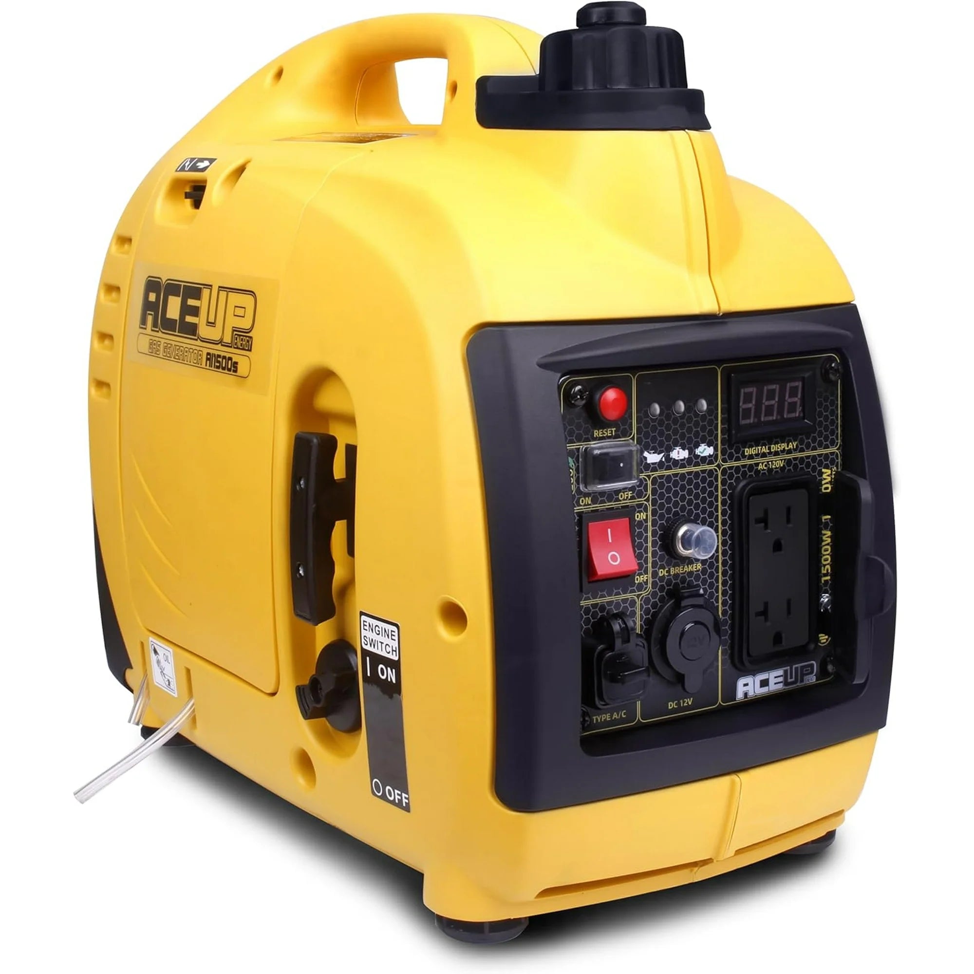 Aceup Energy 1500W Gasoline Inverter Generator, Pull Cord Start, Super ...