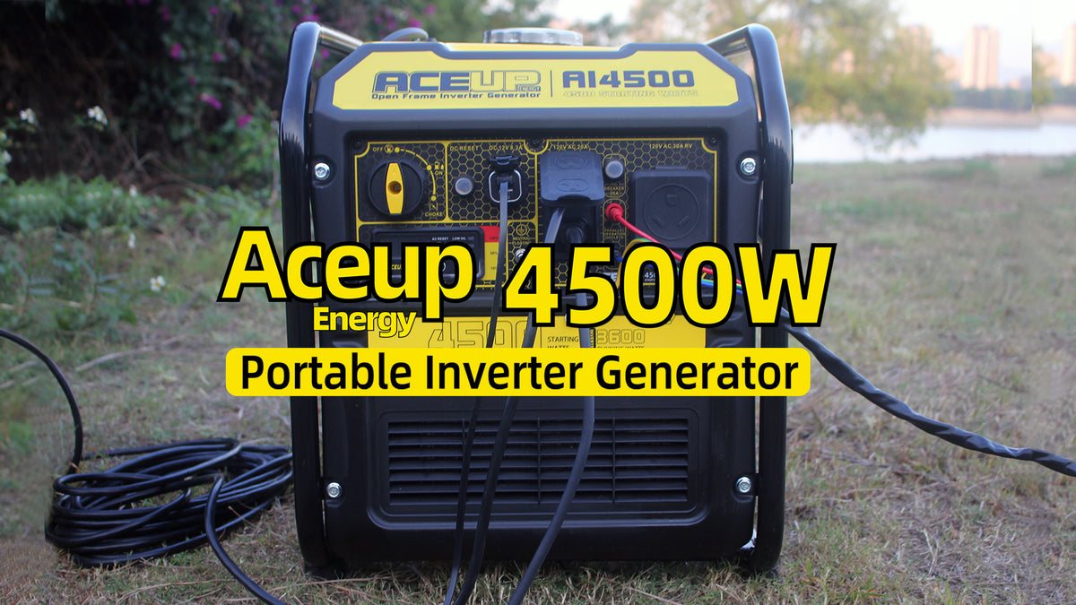 Aceup Energy 4500 Watt Open Frame Inverter Generator, Gas Powered Gene ...